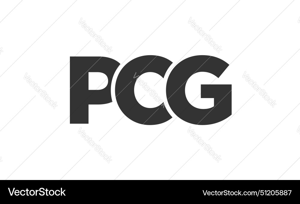 Pcg logo design template with strong and modern Vector Image