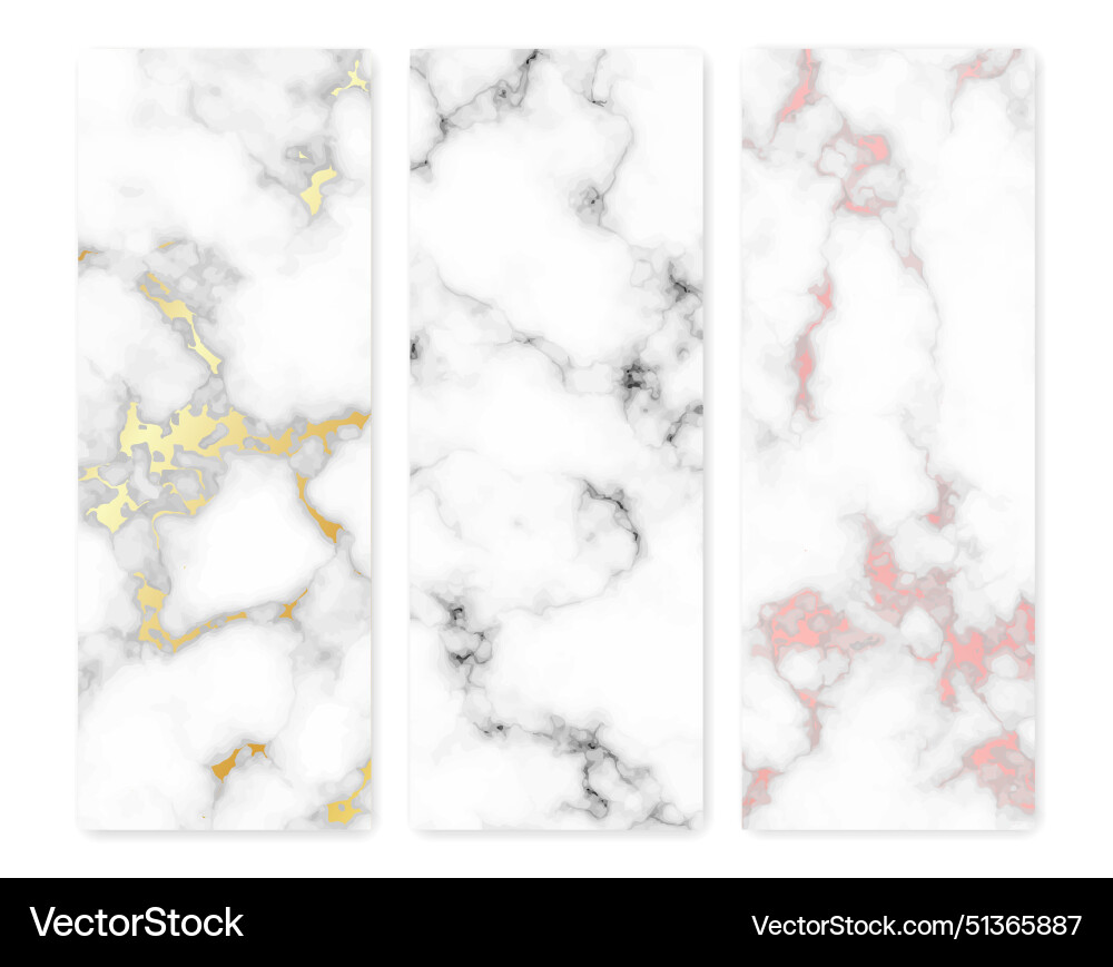 Set of marble texture backgrounds Royalty Free Vector Image