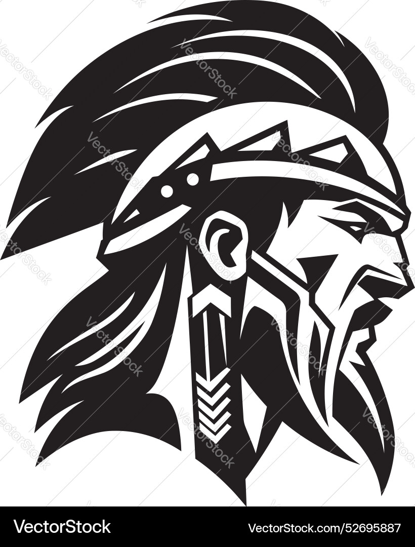 Valiant vanguard warrior logo vigilant Royalty Free Vector
