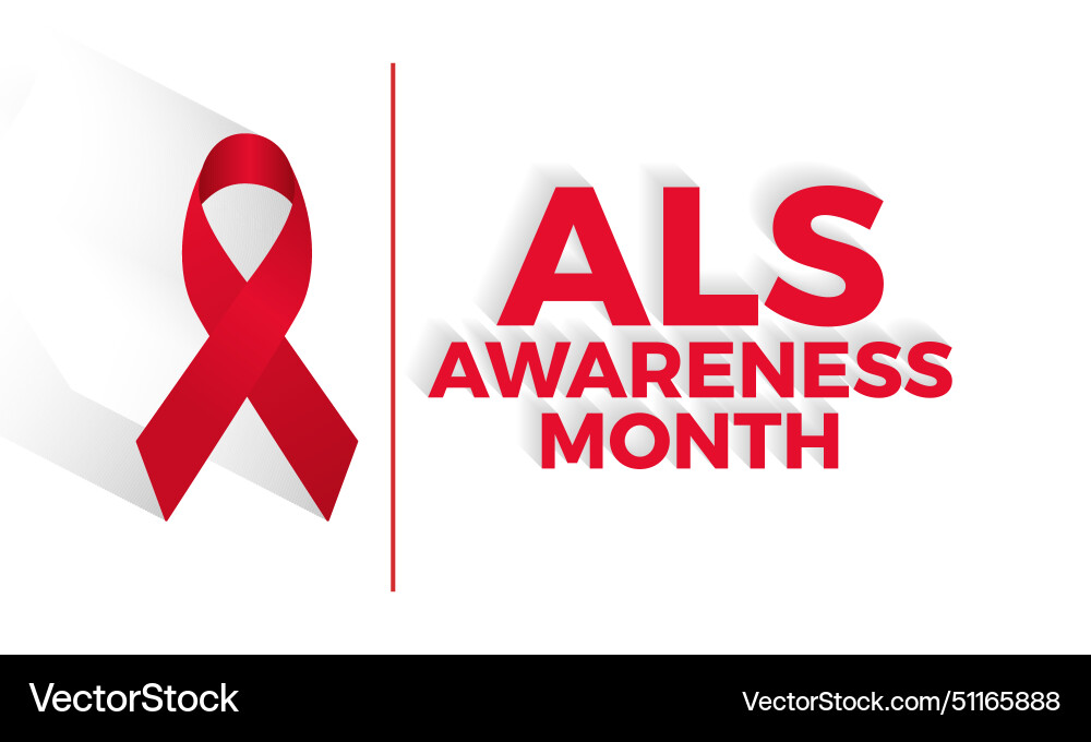 Als amyotrophic lateral sclerosis awareness month Vector Image