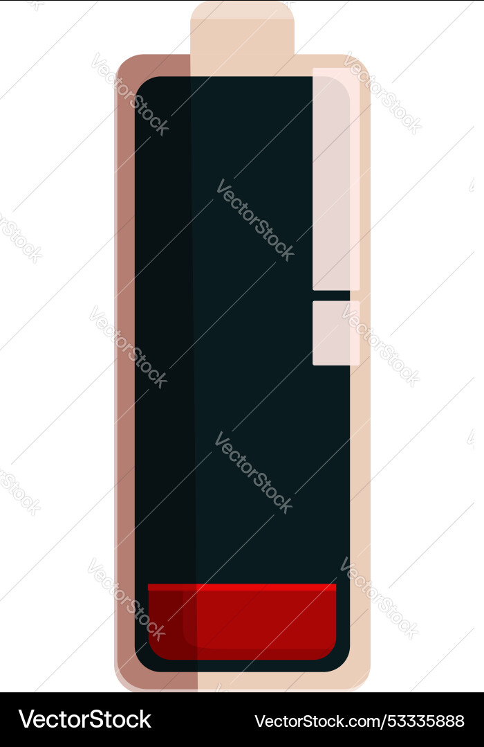 Battery icon showing low charge level Royalty Free Vector