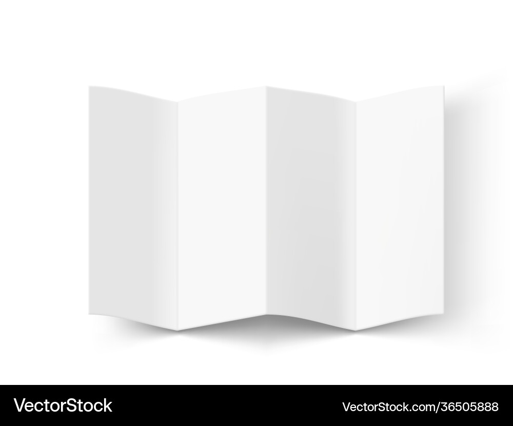 Blank four fold brochure template for presentation