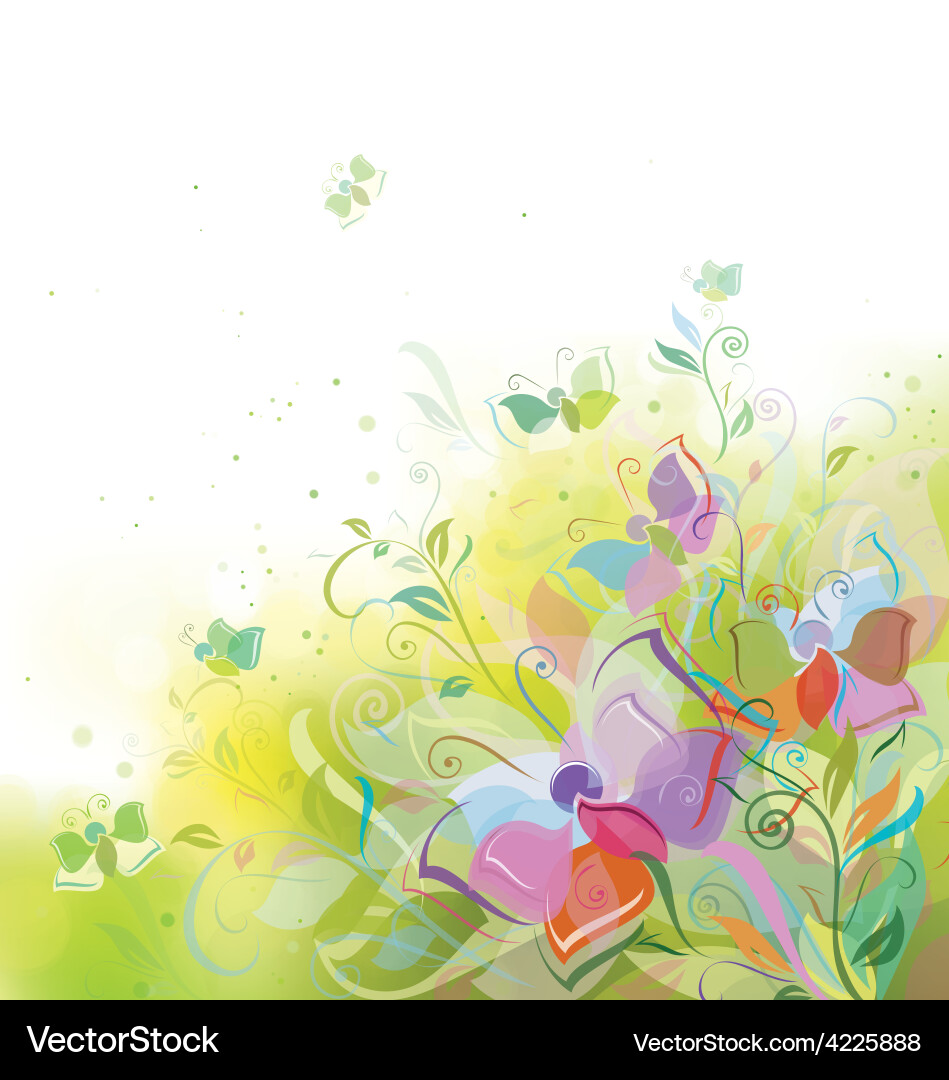 Butterfly spring background Royalty Free Vector Image