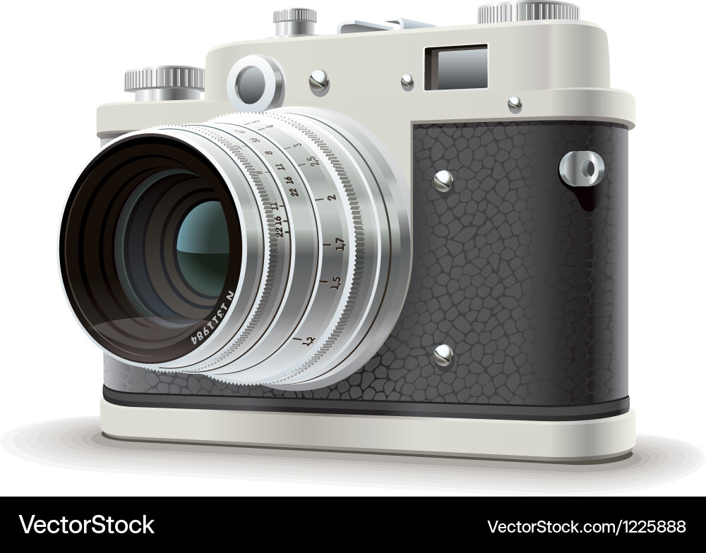 Old photo camera Royalty Free Vector Image - VectorStock