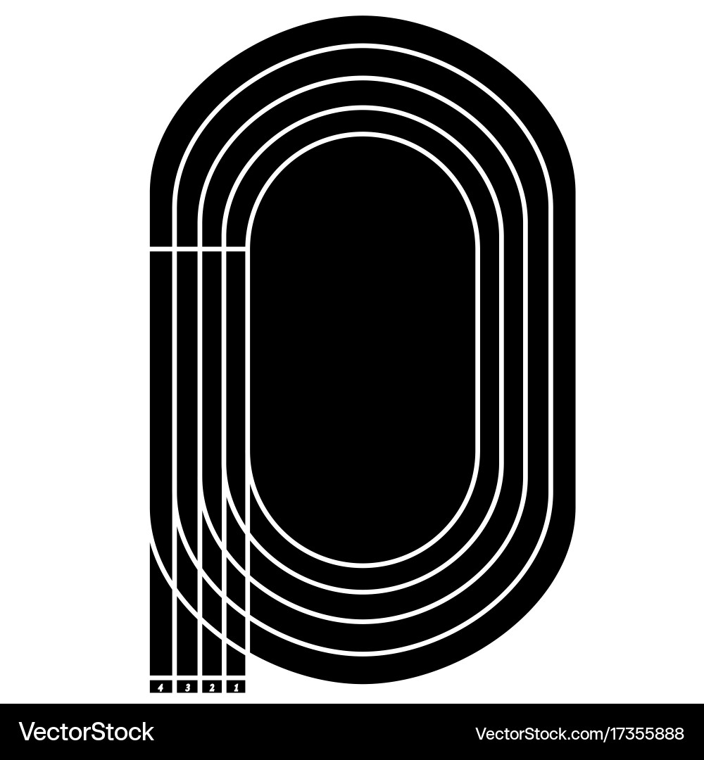 Running track Royalty Free Vector Image - VectorStock