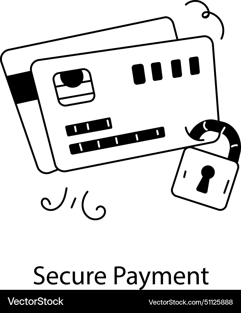 Secure payment Royalty Free Vector Image - VectorStock
