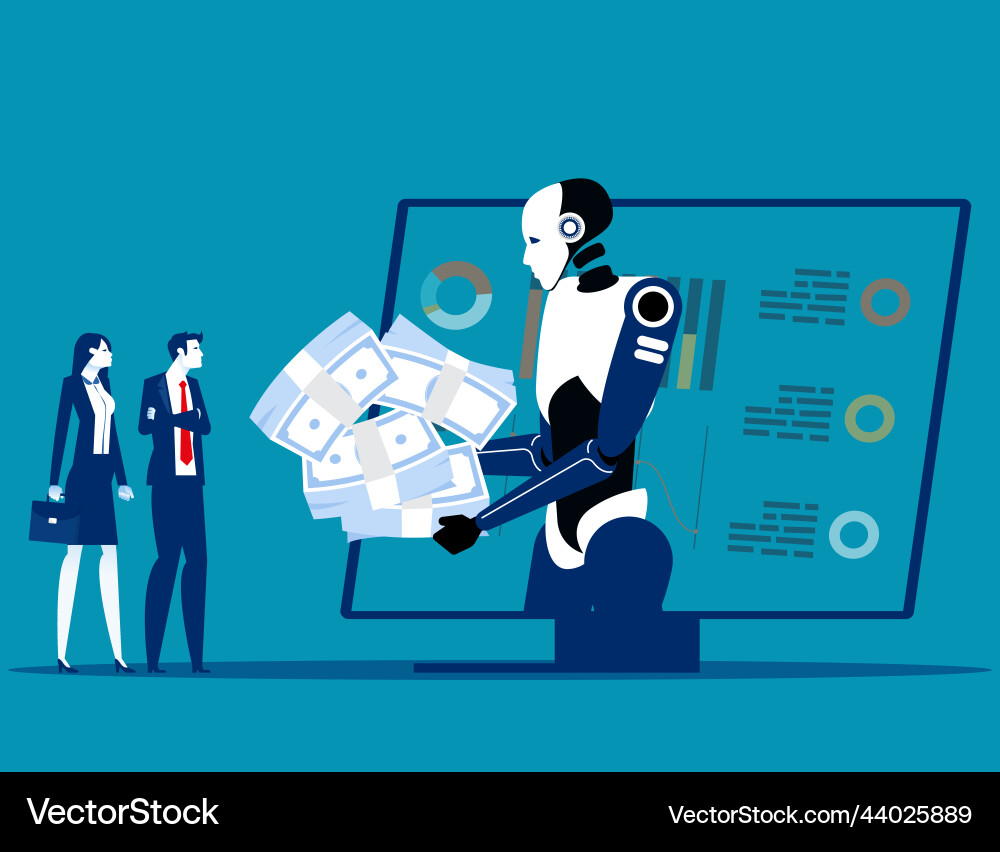 Artificial intelligence and assistive financial Vector Image