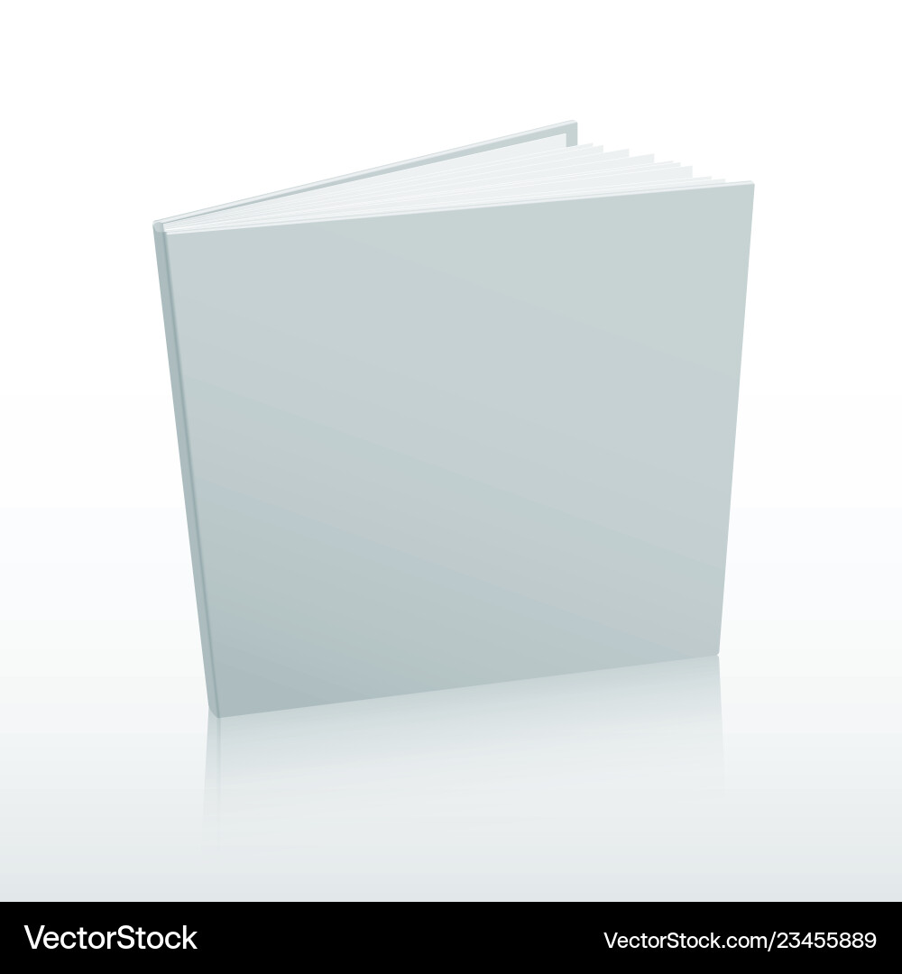Blank white book cover template Royalty Free Vector Image