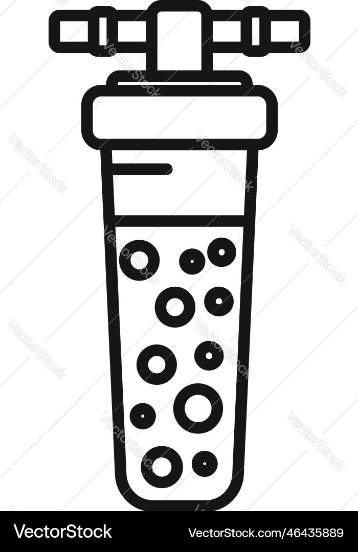 Carbon filter icon outline water treatment Vector Image
