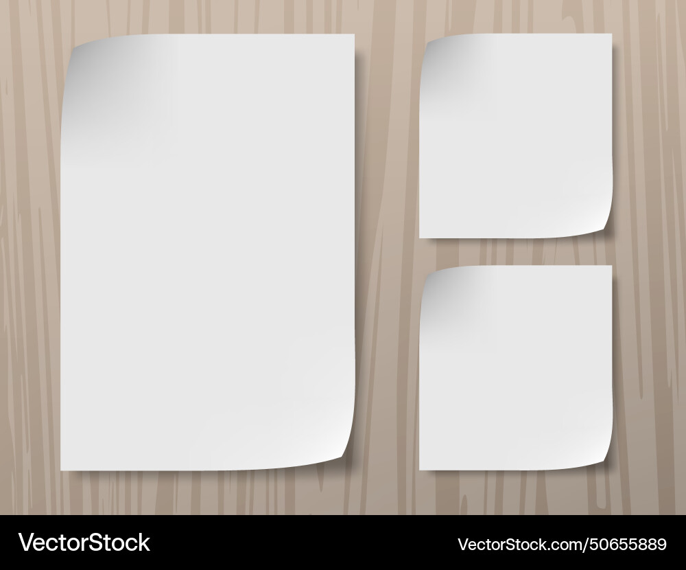Clear a4 office paper sheet with folded corners Vector Image