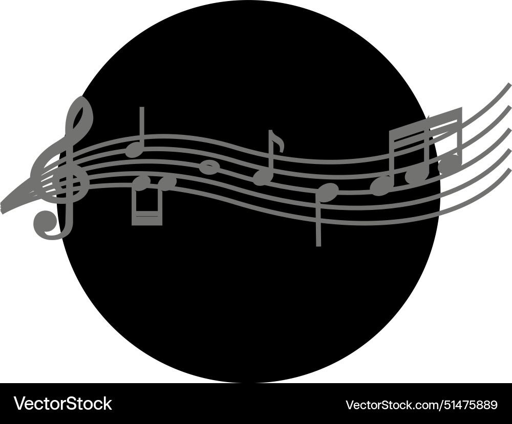 Music icon logo design Royalty Free Vector Image