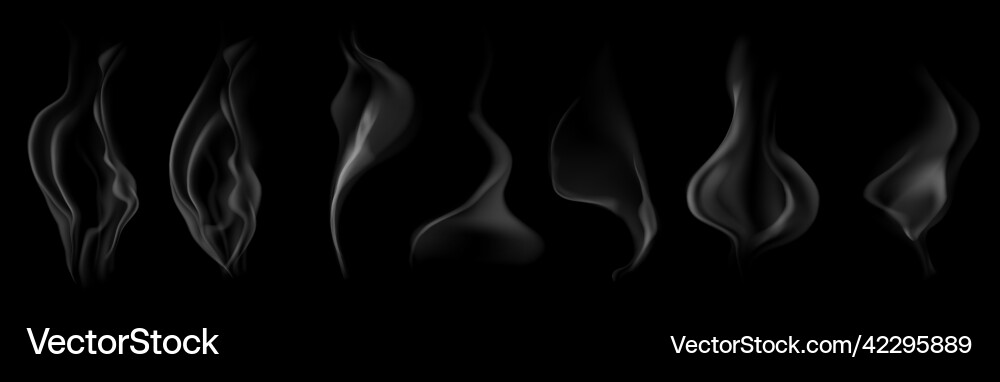 Smoke set Royalty Free Vector Image - VectorStock
