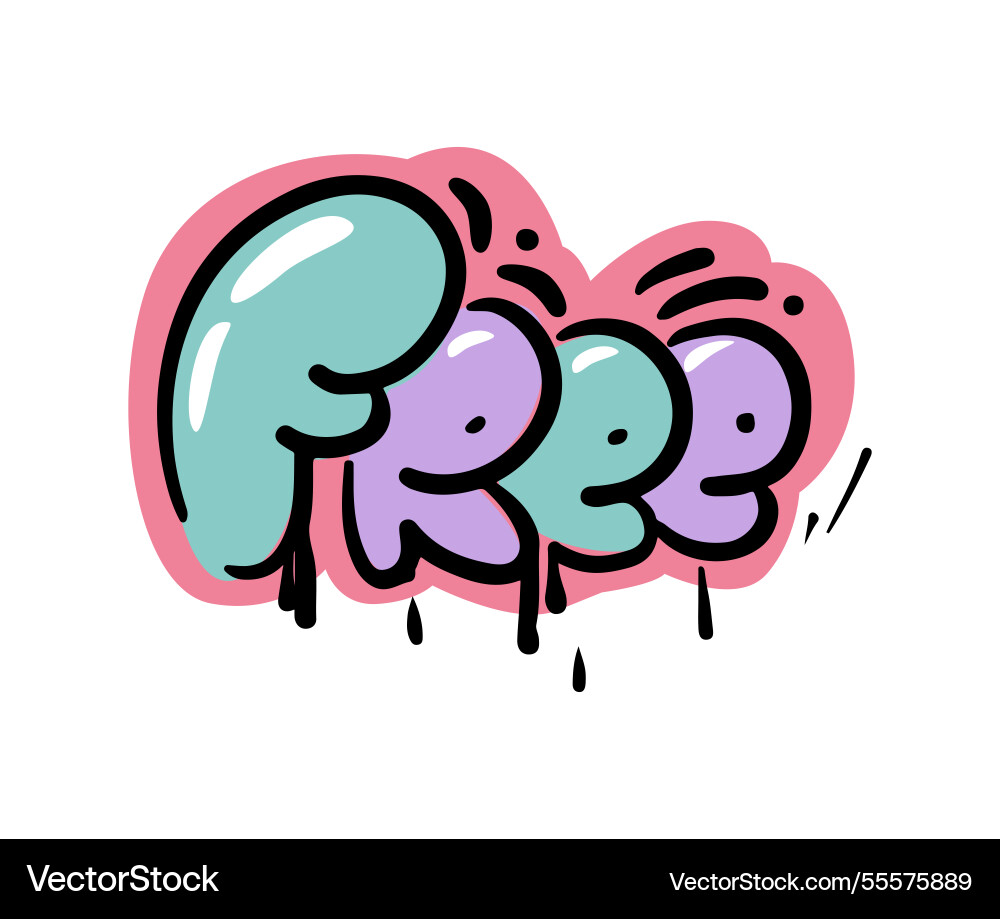 Spray painted word street art graffiti Royalty Free Vector