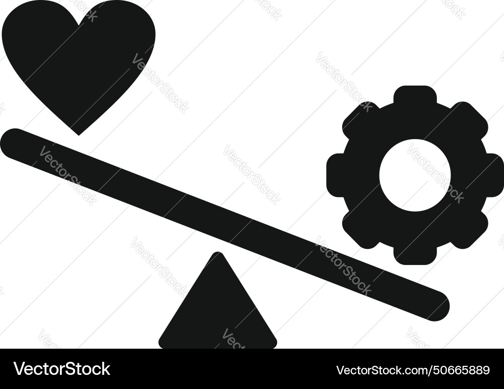 Thinking balance bar icon simple critical Vector Image