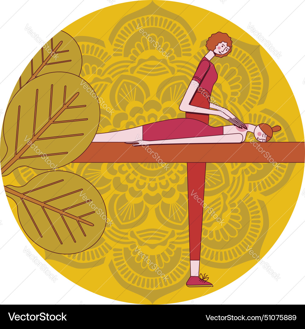 Trigger point massage therapy circle shape Vector Image