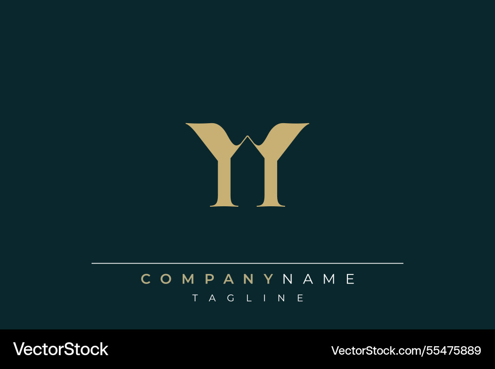 Yy abstract logo design Royalty Free Vector Image