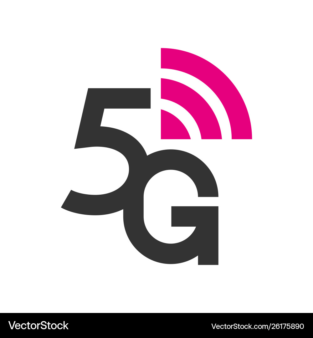 5g logo network wireless systems and internet Vector Image