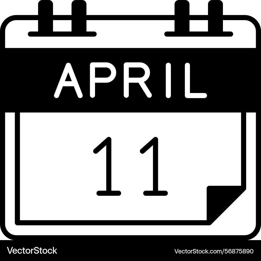 April 11 icon Royalty Free Vector Image - VectorStock