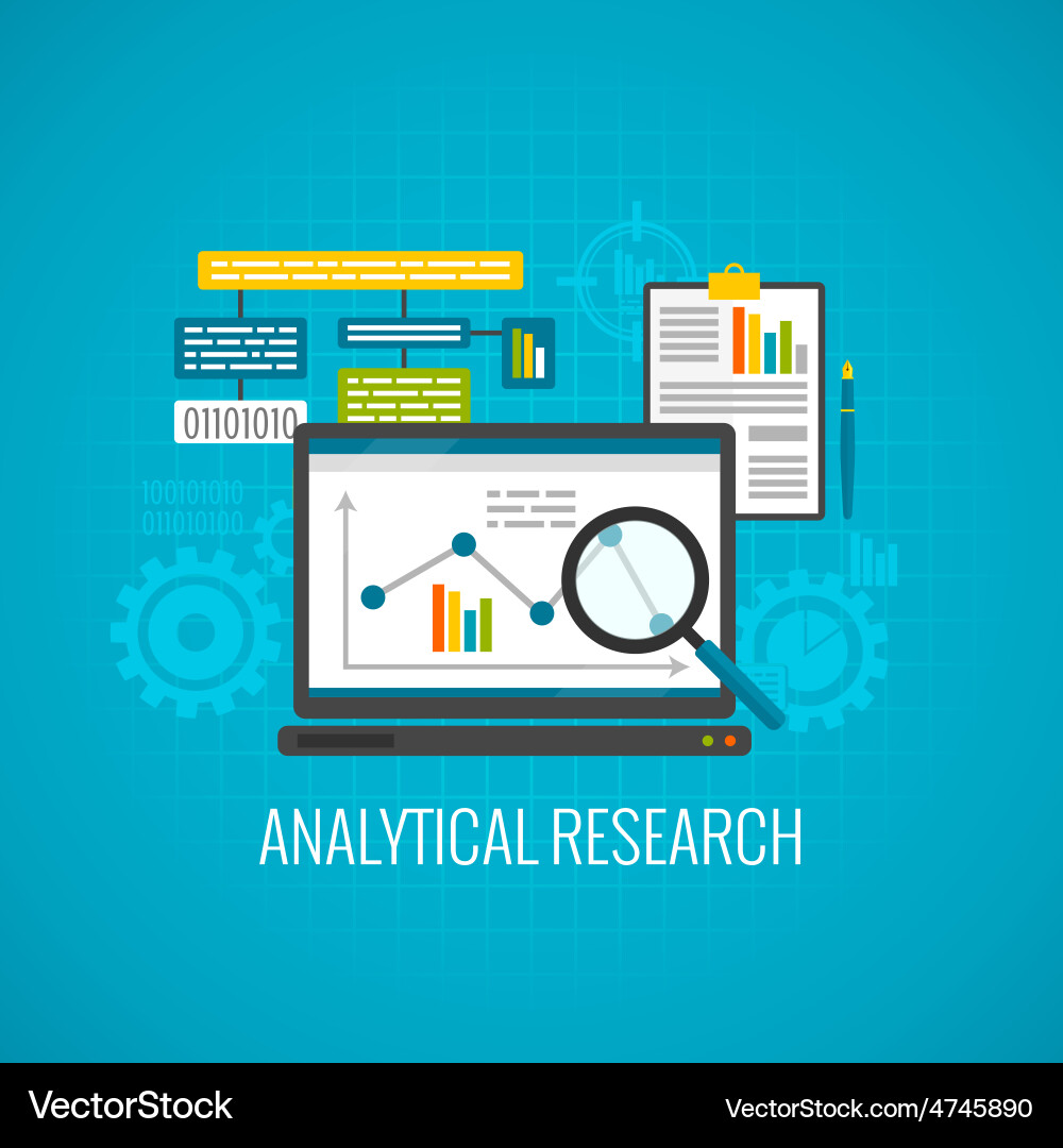 Data and analytical research icon Royalty Free Vector Image