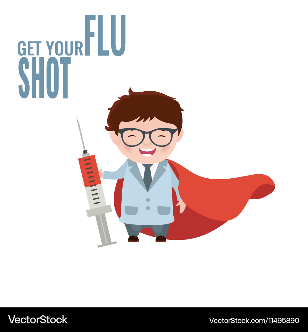 Get your flu shot Royalty Free Vector Image - VectorStock