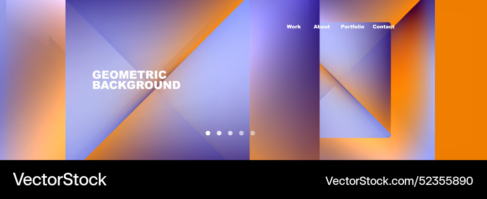 Gradient triangles composition with bright fluid Vector Image