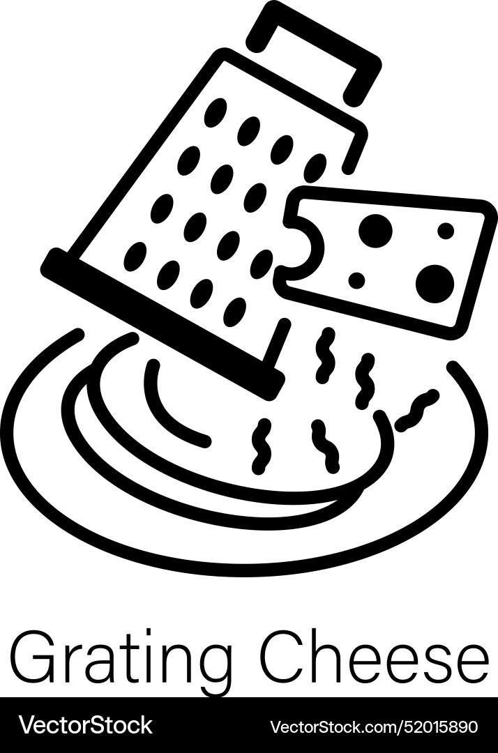 Grating cheese Royalty Free Vector Image - VectorStock