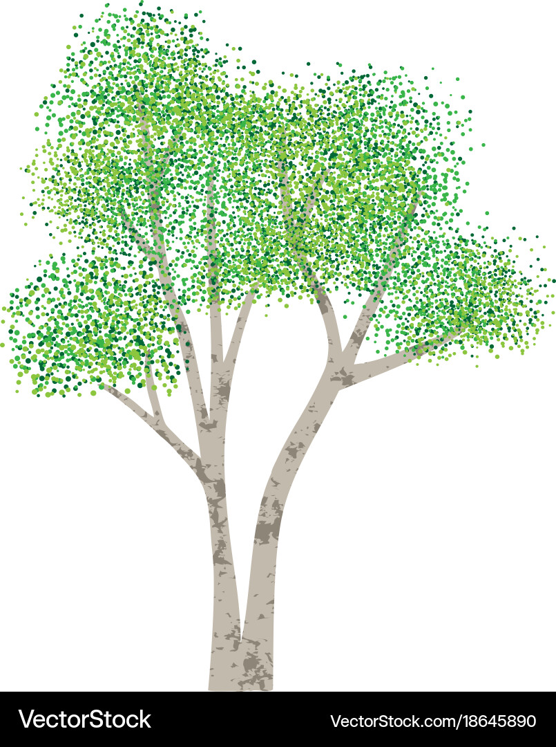 Hand drawn textured tree Royalty Free Vector Image