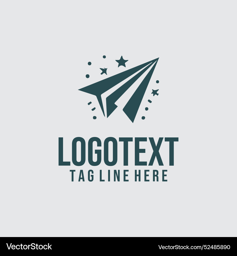 Paper plane logo Royalty Free Vector Image - VectorStock