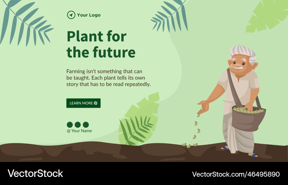Plant for the future landscape banner design Vector Image