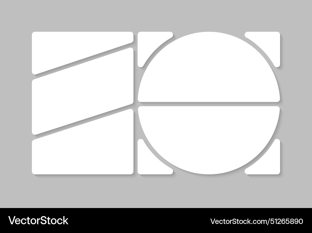 Template collage of five frames images photo Vector Image