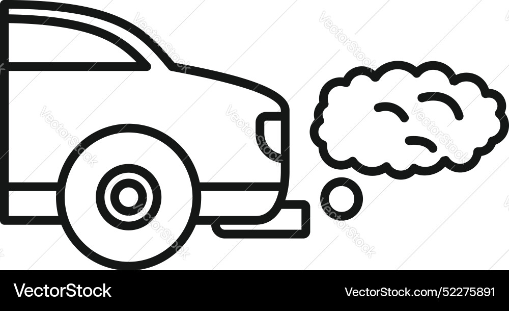 Car emitting exhaust fumes while parked Royalty Free Vector