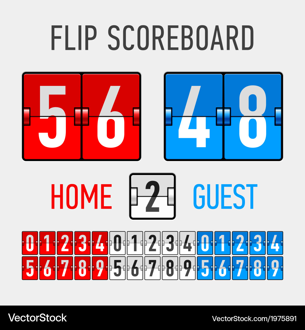 Flip scoreboard Royalty Free Vector Image - VectorStock