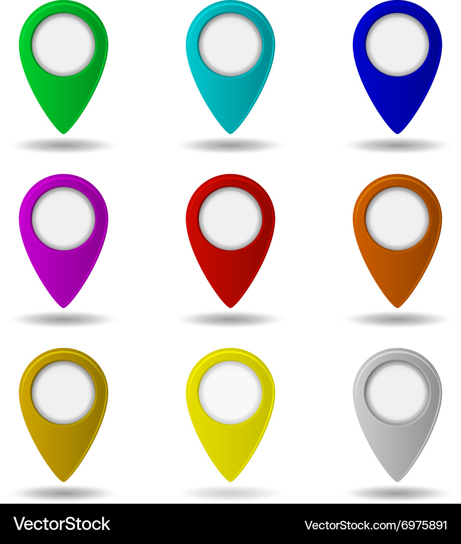Map pointer icon location symbol Royalty Free Vector Image