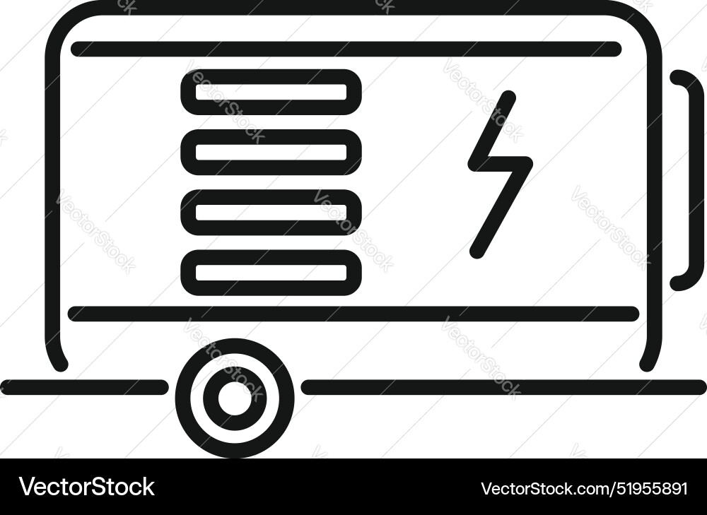 Mobile diesel or gas generator for providing Vector Image