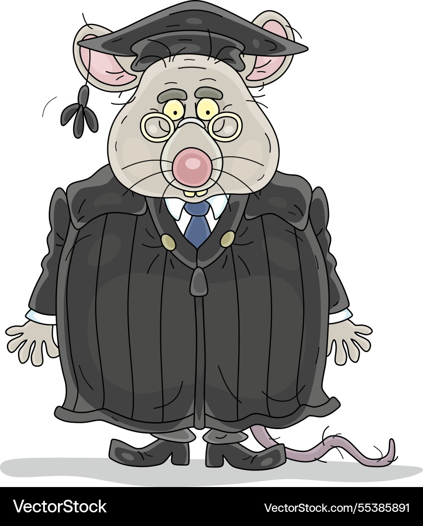 Old mangy rat judge Royalty Free Vector Image - VectorStock