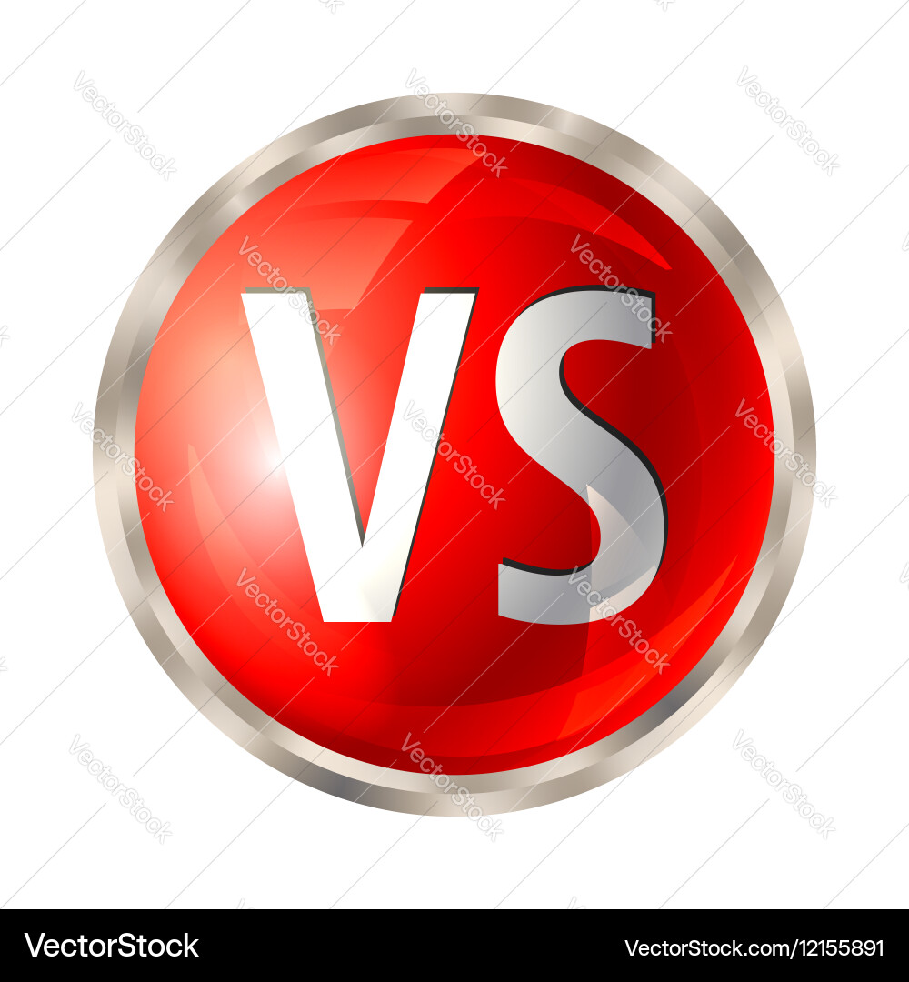 Versus button isolated Royalty Free Vector Image