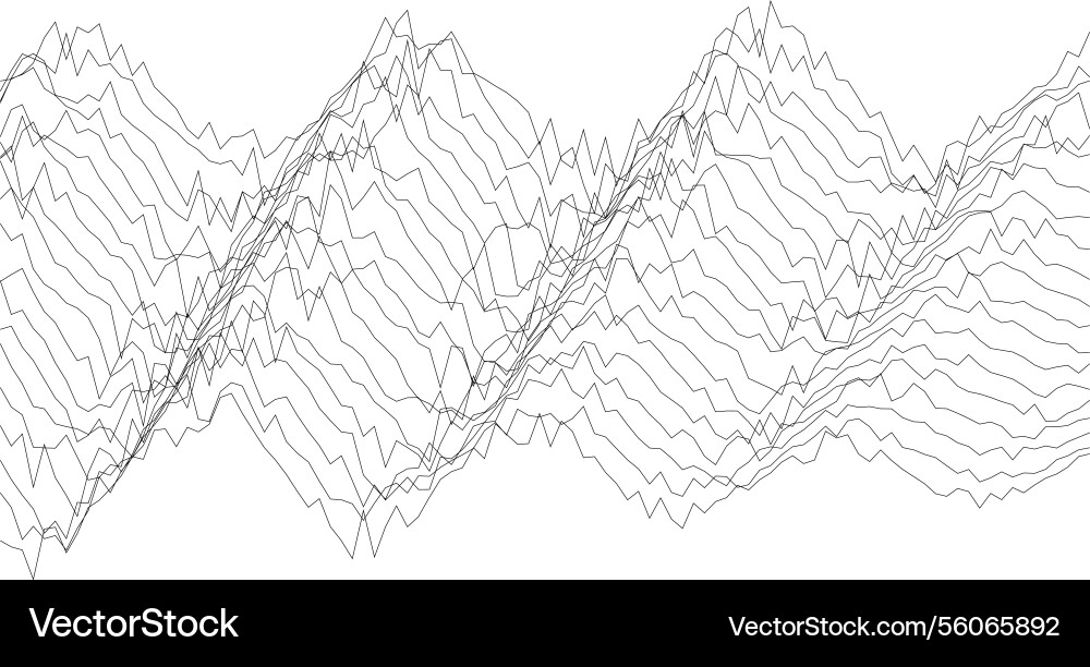 Abstract line art wave pattern design Royalty Free Vector