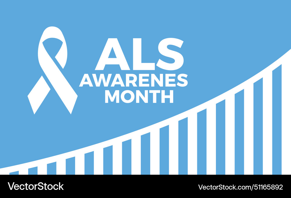 Als amyotrophic lateral sclerosis awareness month Vector Image