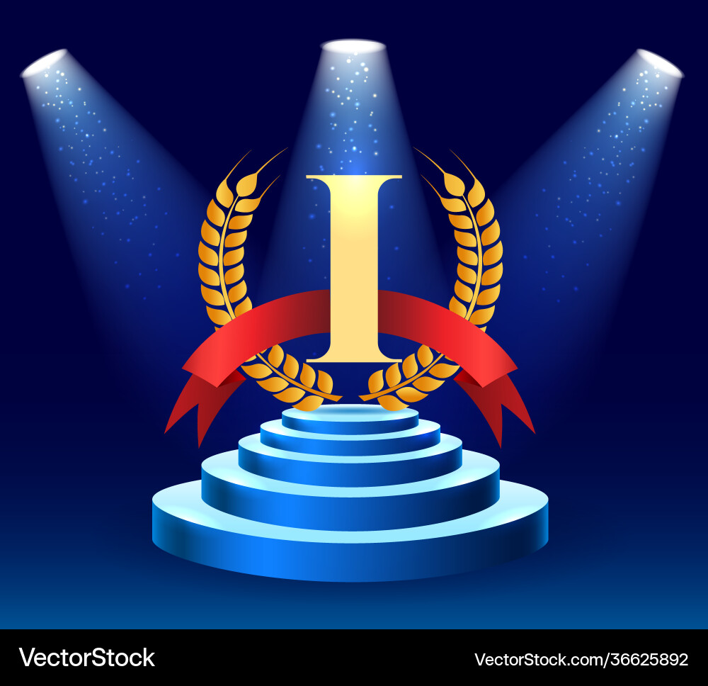 Business contest champion stage Royalty Free Vector Image