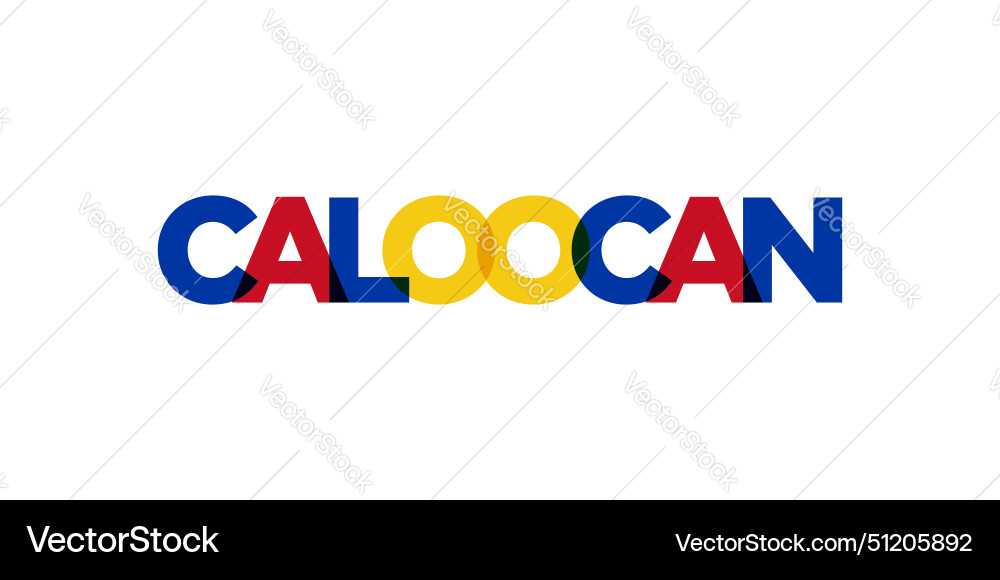 Caloocan in the philippines emblem design Vector Image