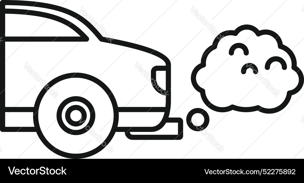 Car emitting smoke pollution from exhaust pipe Vector Image