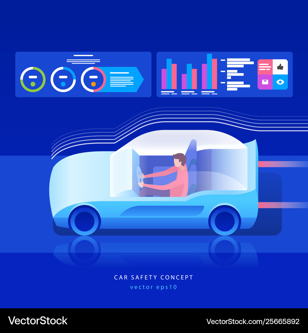 Car future concept Royalty Free Vector Image - VectorStock