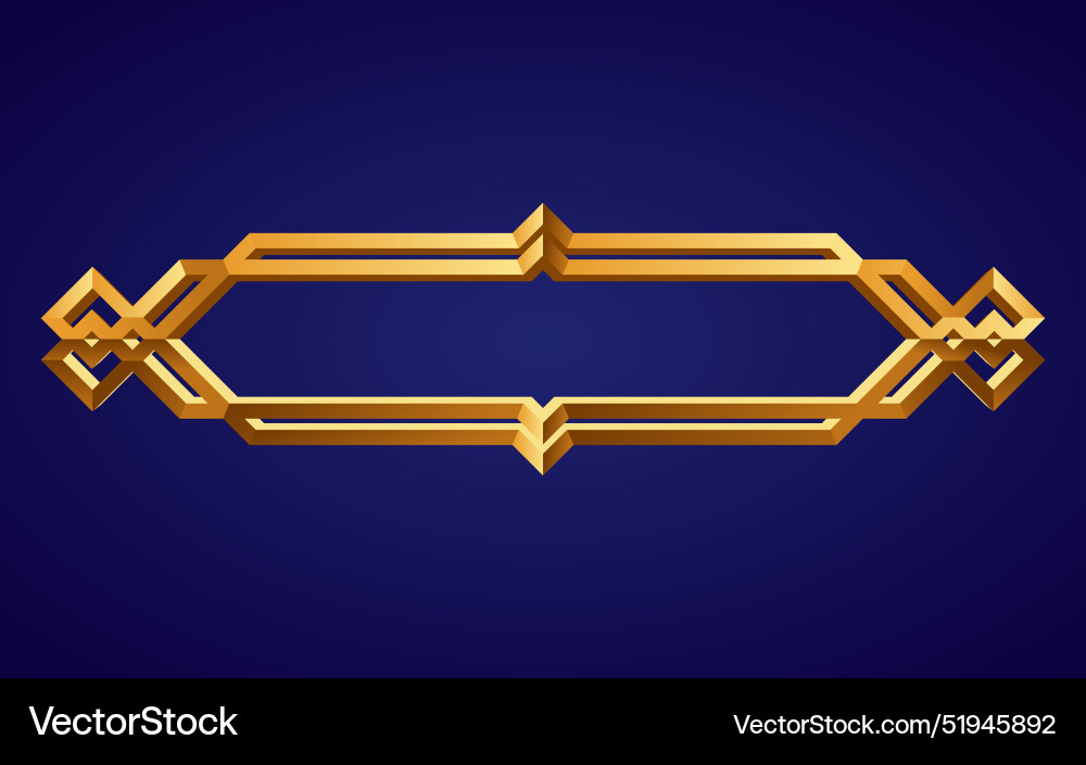 Frame medieval game ui empty rectangle frame in Vector Image