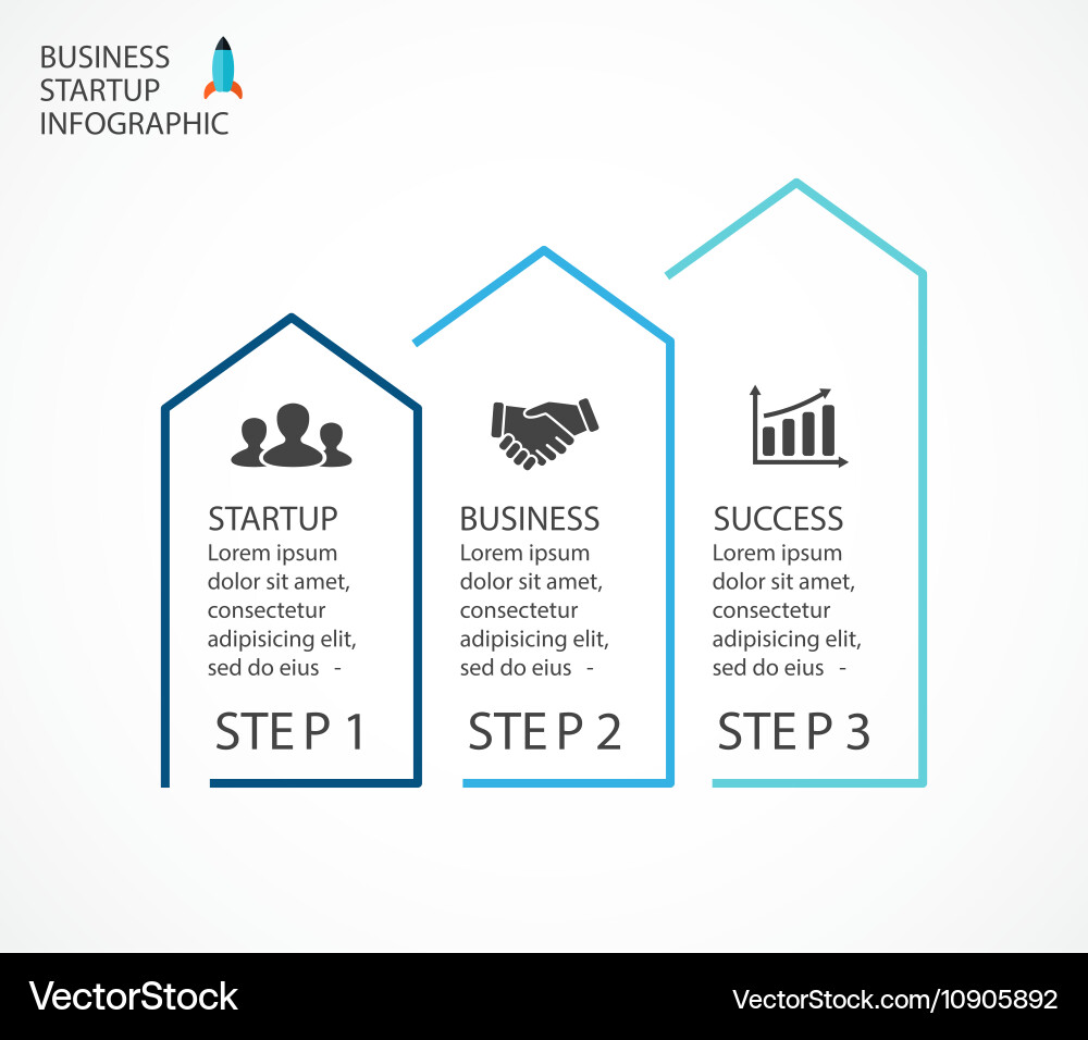 Linear arrows infographic diagram chart Royalty Free Vector