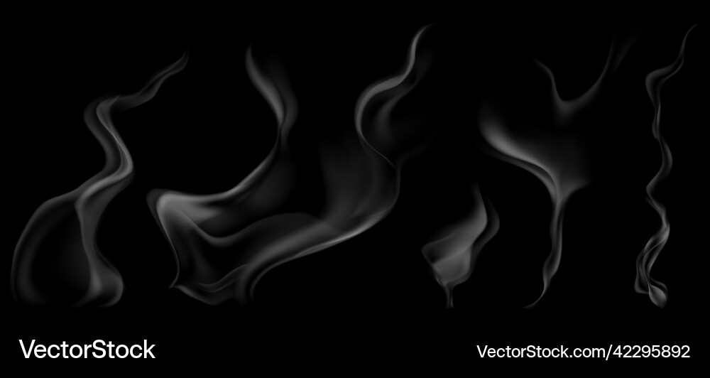 Smoke set Royalty Free Vector Image - VectorStock