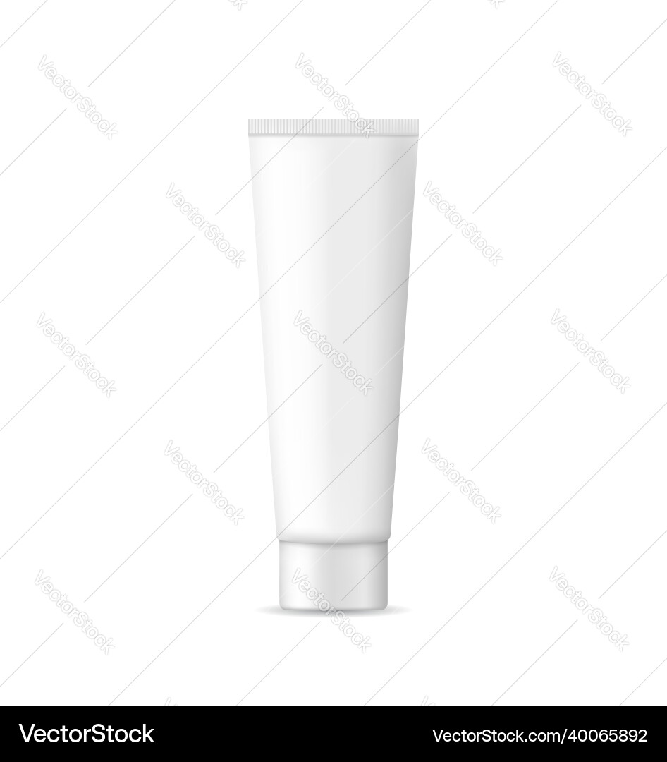 White Toothpaste Tube Packaging Royalty Free Vector Image