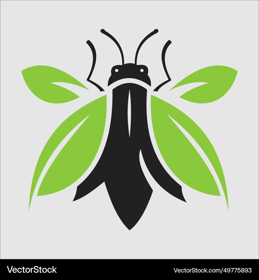 Black soldier fly logo design Royalty Free Vector Image