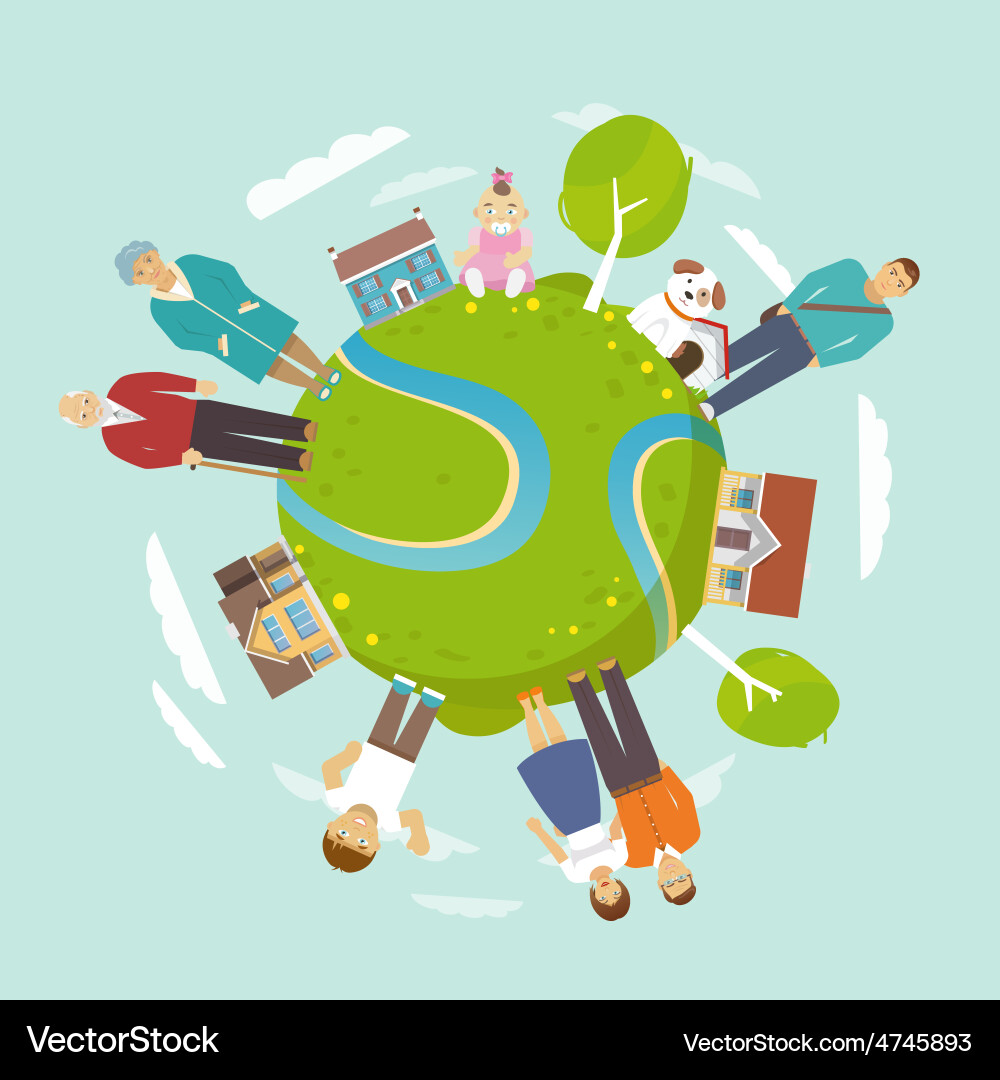 Family together concept Royalty Free Vector Image