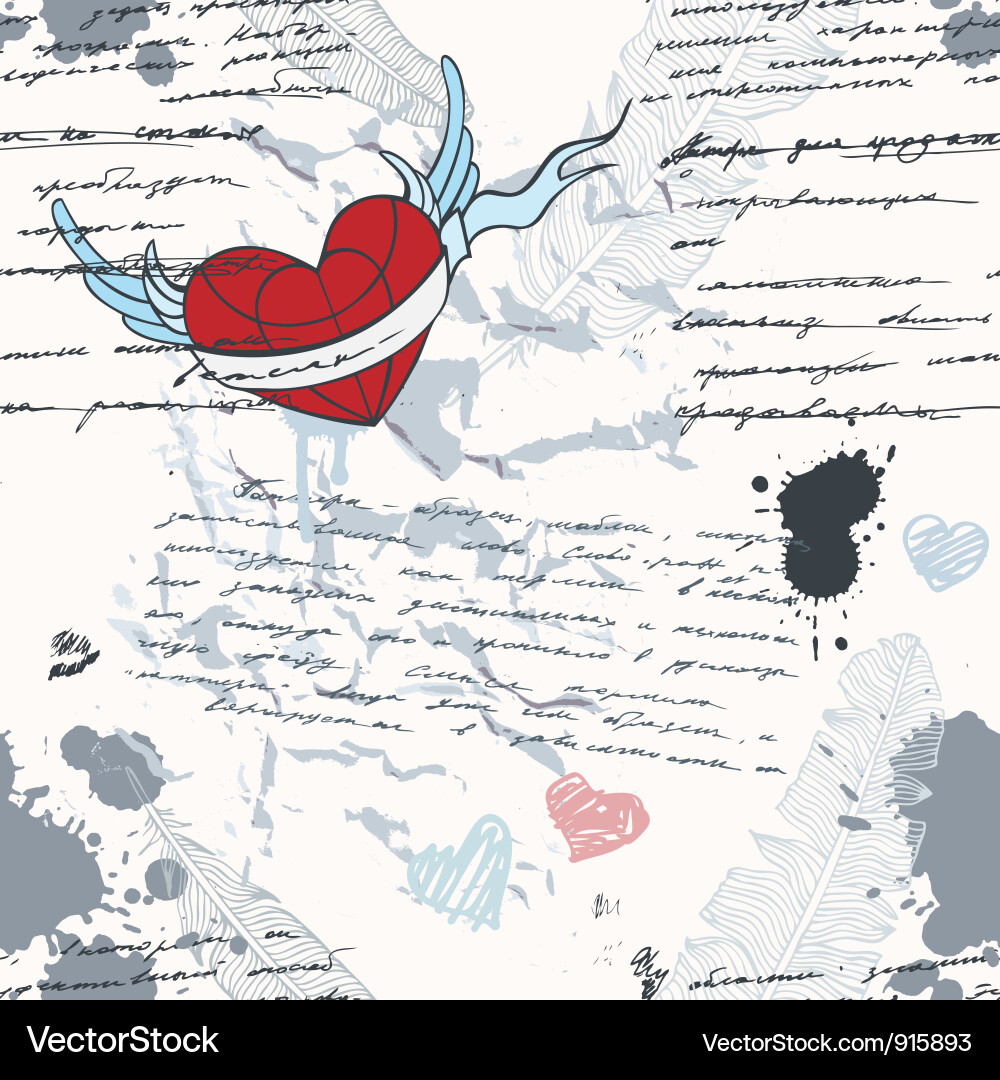 Handwriting seamless background Royalty Free Vector Image