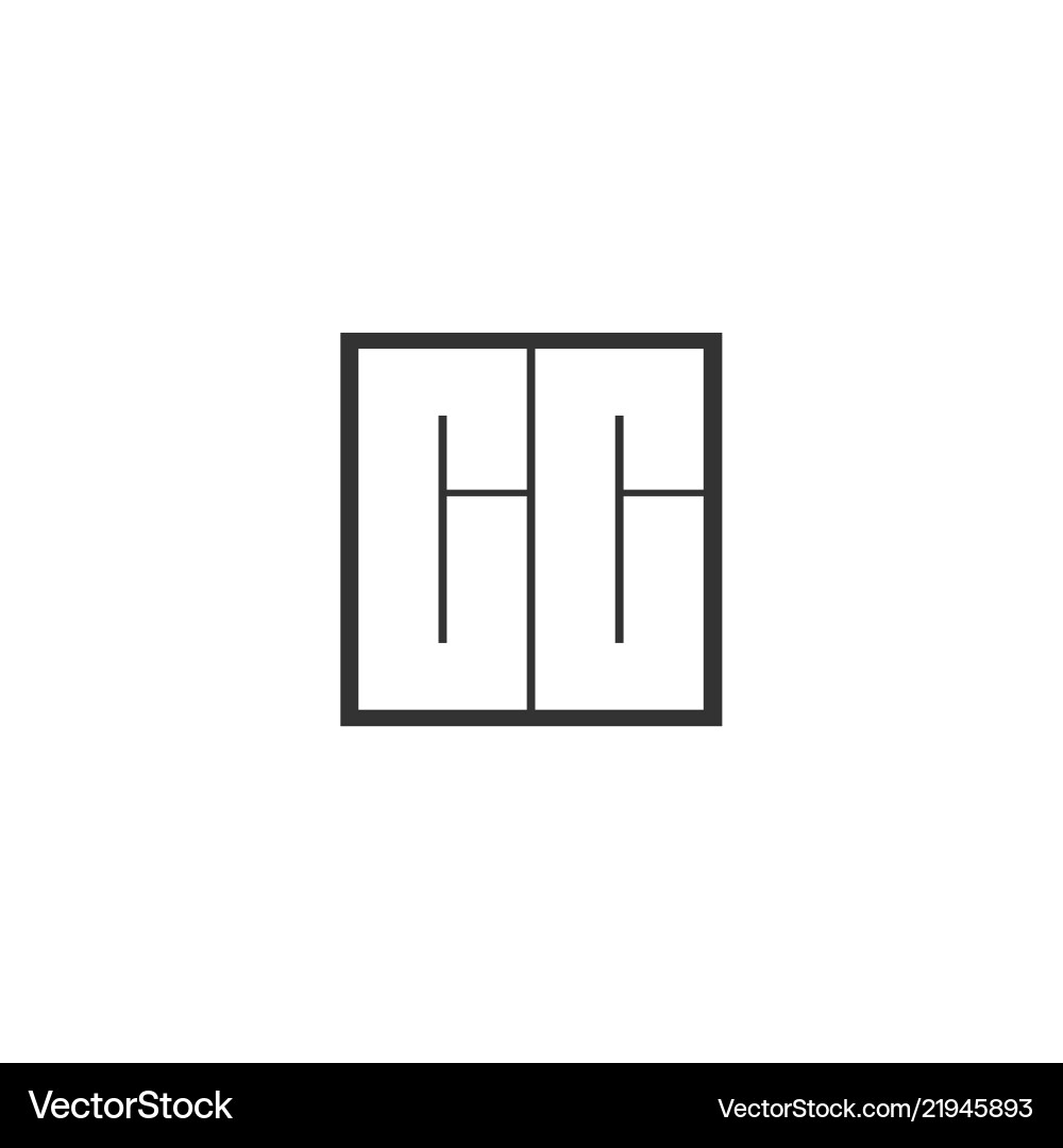 Initial letter cc logo template design Royalty Free Vector